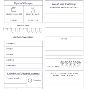 Printable 4 Week Pregnancy Journal - Etsy