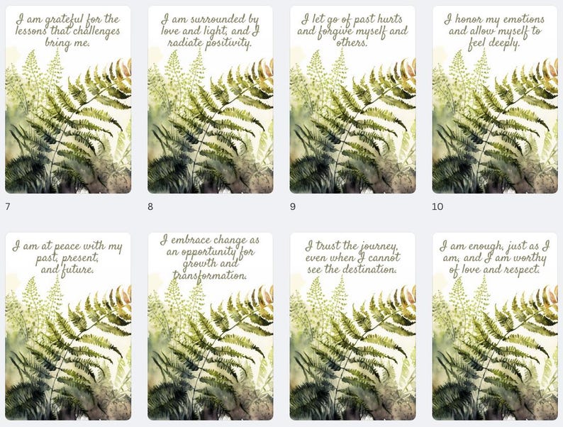 Printable Affirmation Cards for Health and Wellness - Etsy