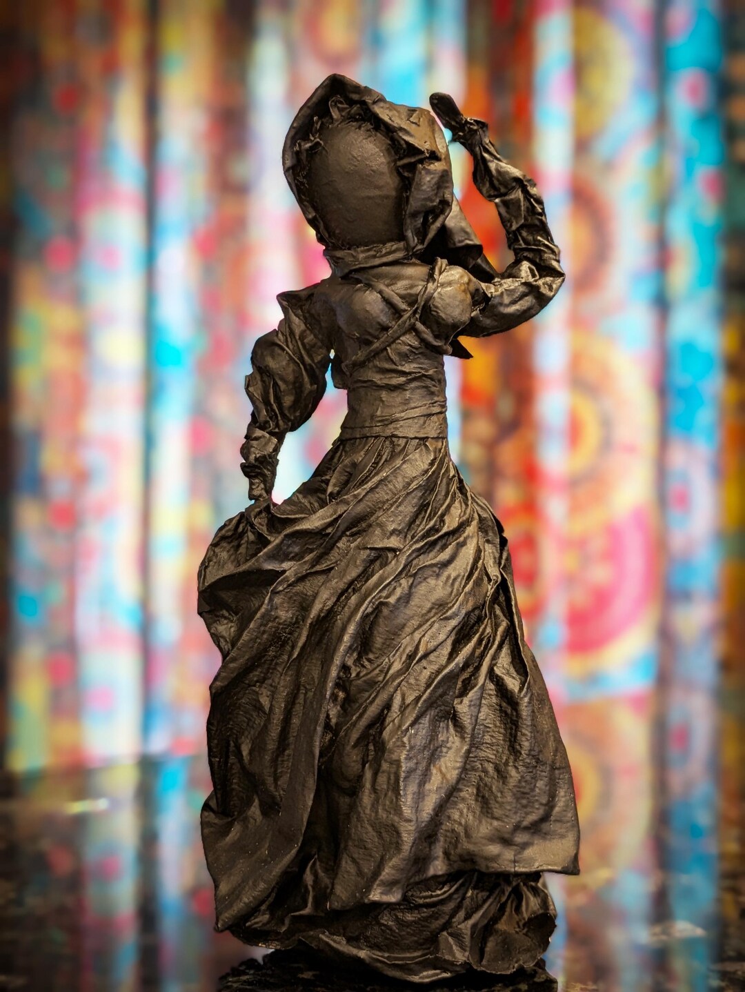 Dancing Ghost Sculpture | Handmade Paper Mâché Gothic Art Figure, 10 ...