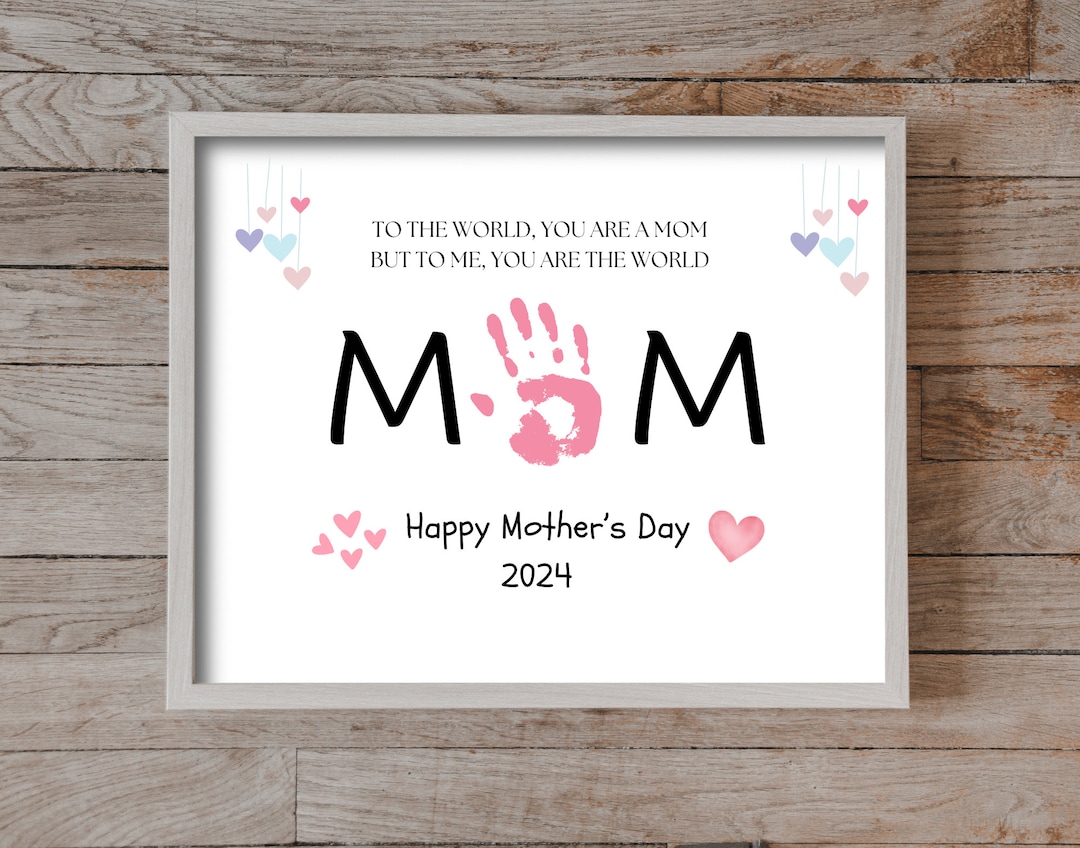 Mothers Day Handprint Craft Printable, Mothers Day Poem, Happy Mothers ...