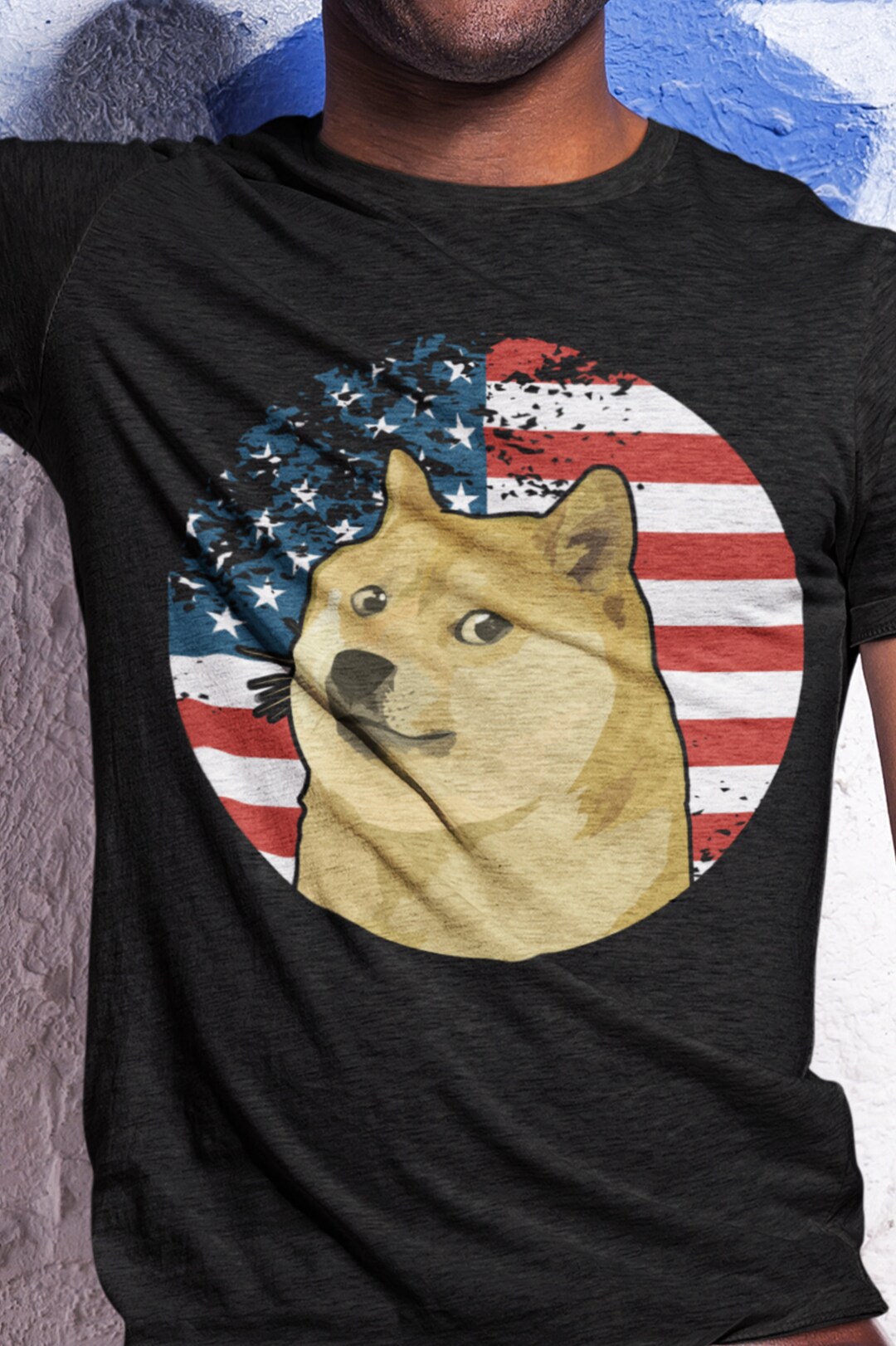 Dogecoin American Flag T-shirt, US Flag T-shirt, USA Flag Shirt, United ...