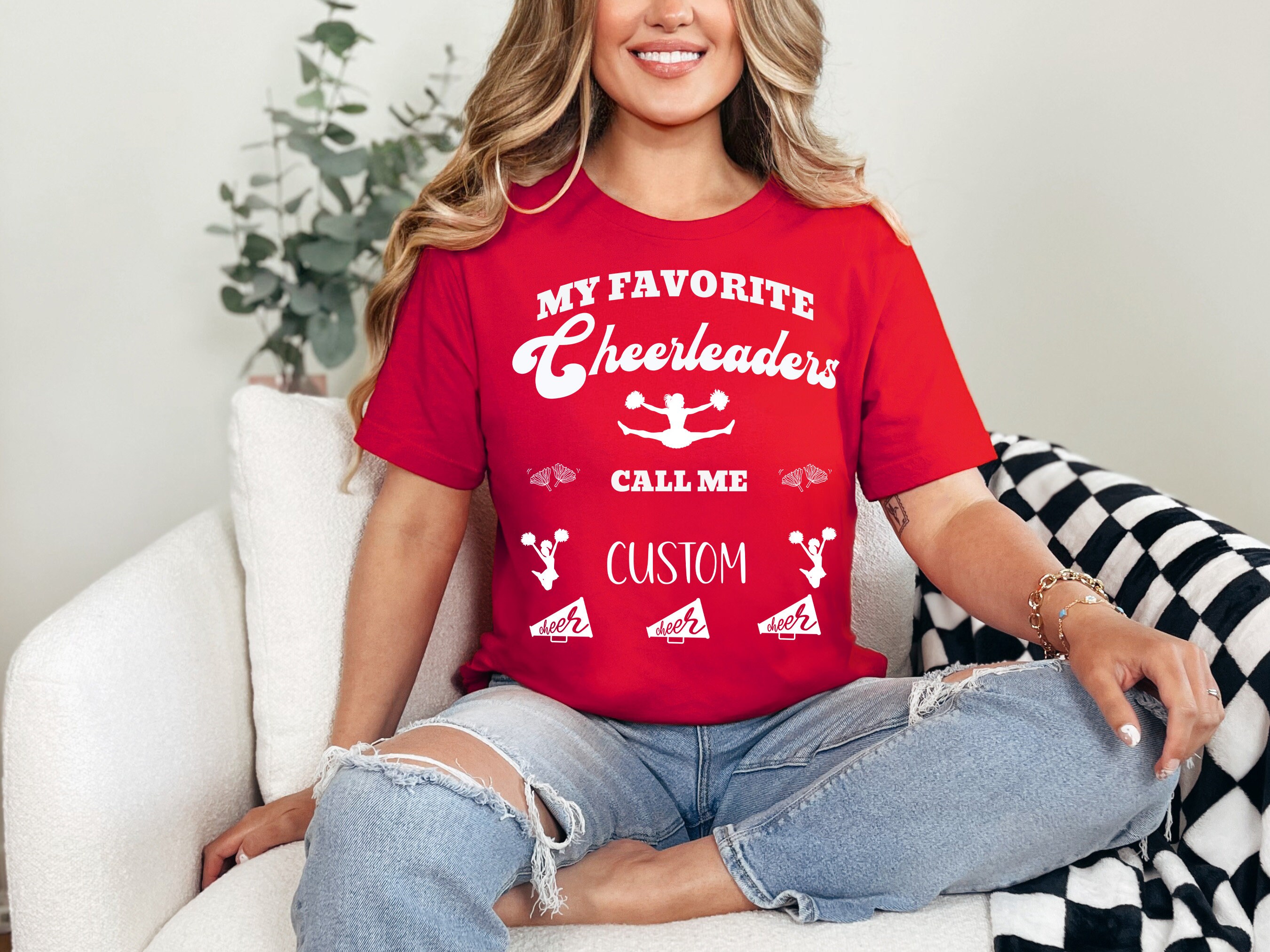 Custom Cheerleader T-shirt, Cheer Mom Shirt, My Favorite Cheerleaders ...