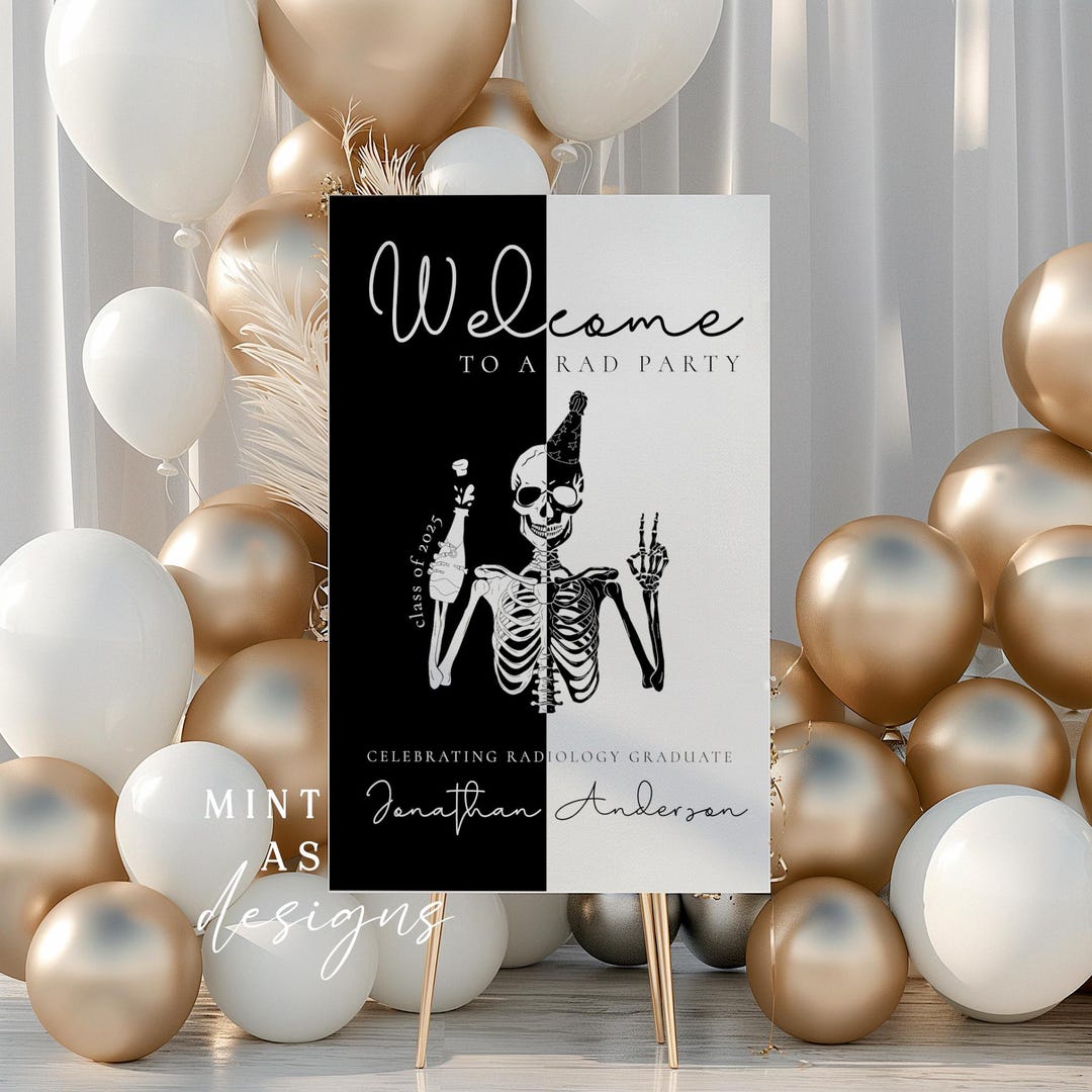 Radiology Graduation Welcome Sign | Rad Tech Grad Party Decor | Funny ...