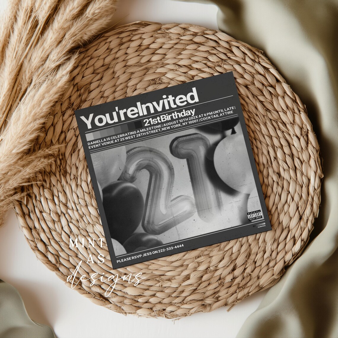 21st Birthday Invitation Weeknd Inspired Template | House of Balloons ...