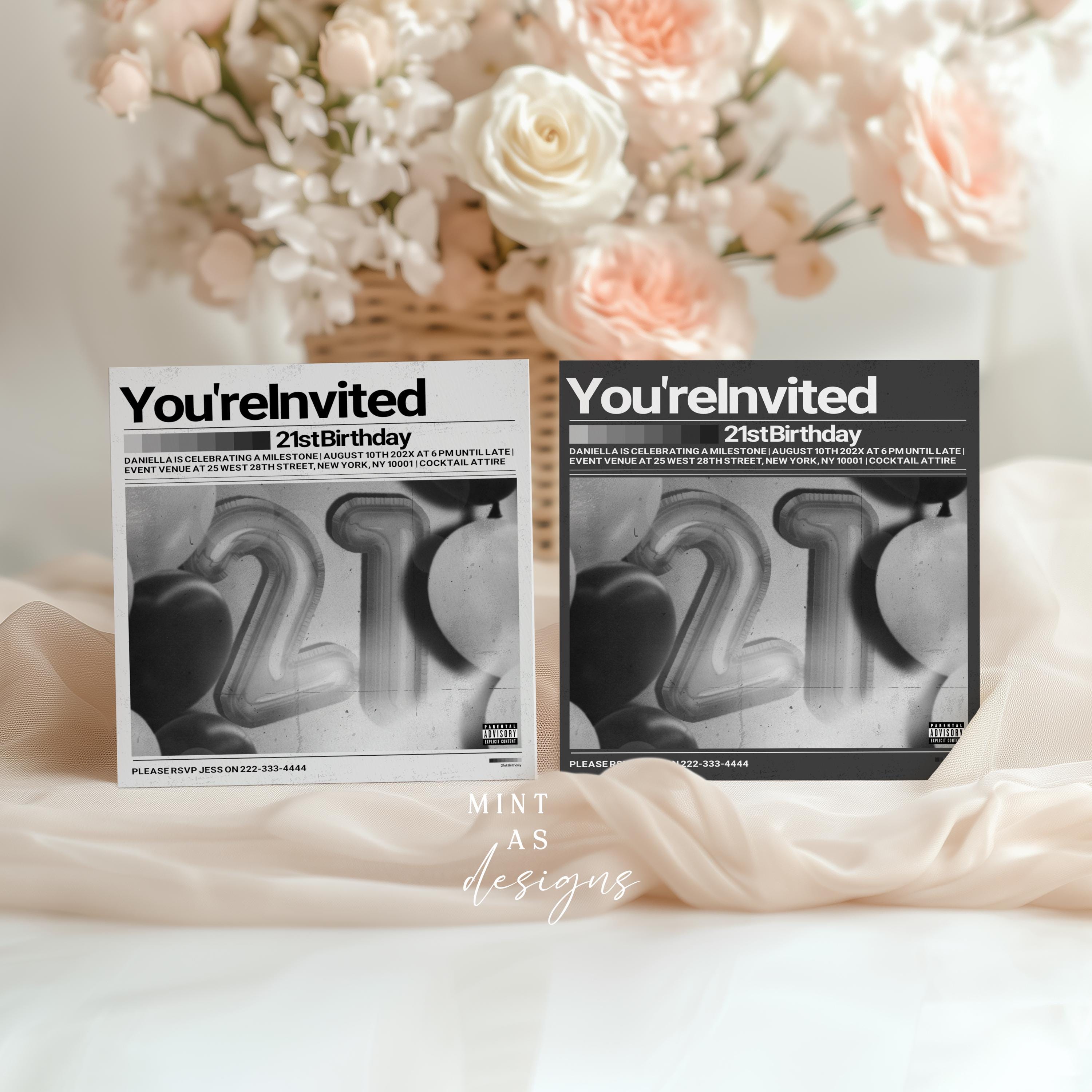 21st Birthday Invitation Weeknd Inspired Template | House of Balloons ...
