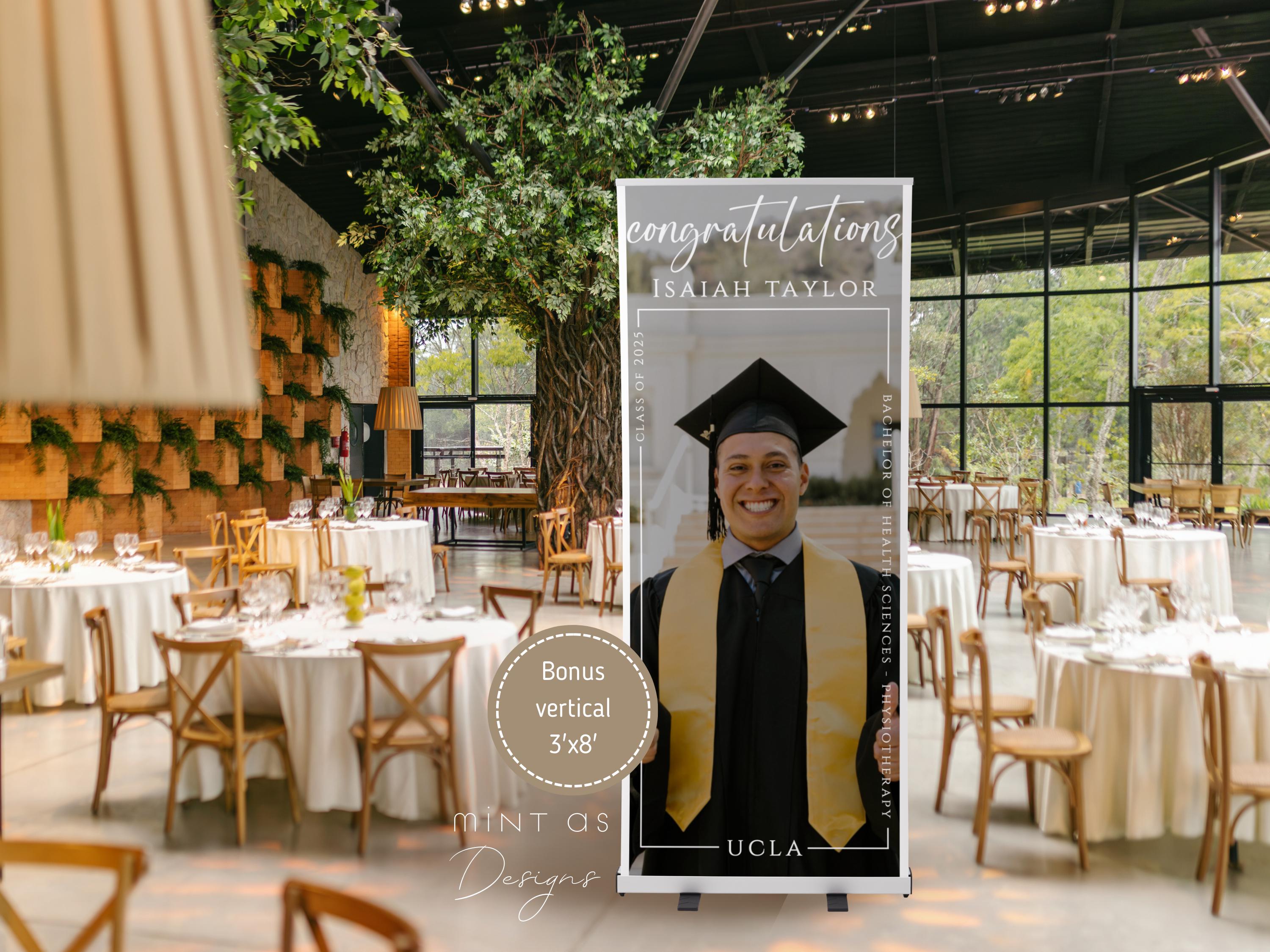 Nursing Graduation Banner Template | Editable Large Grad Sign for ...