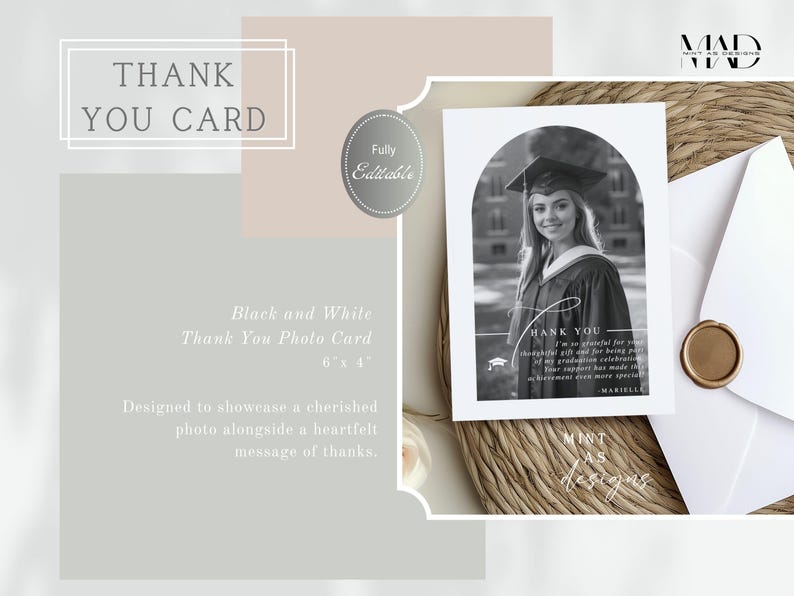 Graduation Announcement Kit | Corjl Editable Grad Announcement | Photo ...