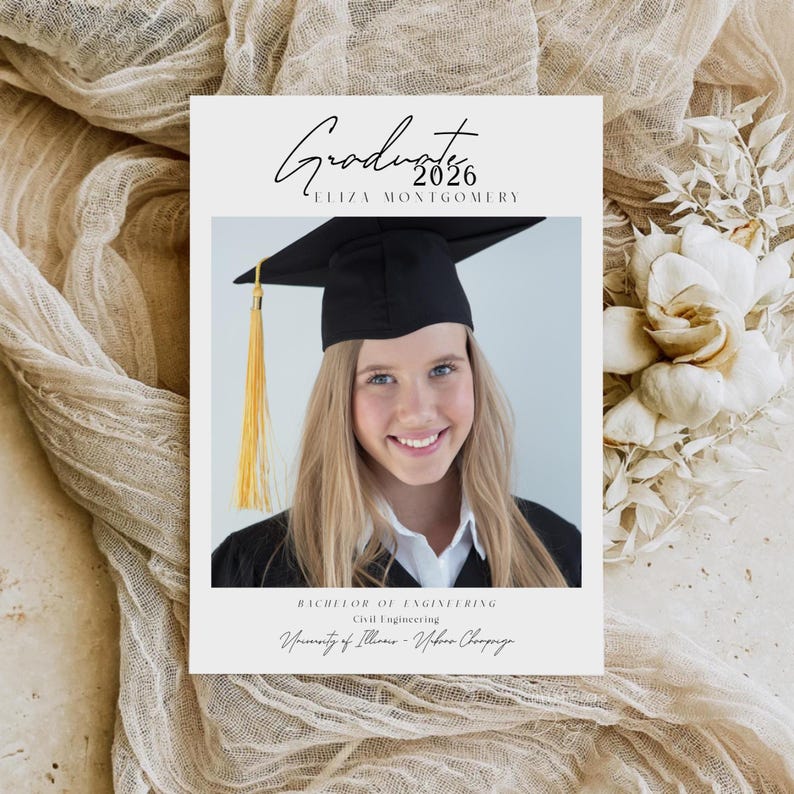 Architecture Graduation Invitation, Civil Engineer Grad Party Invite ...