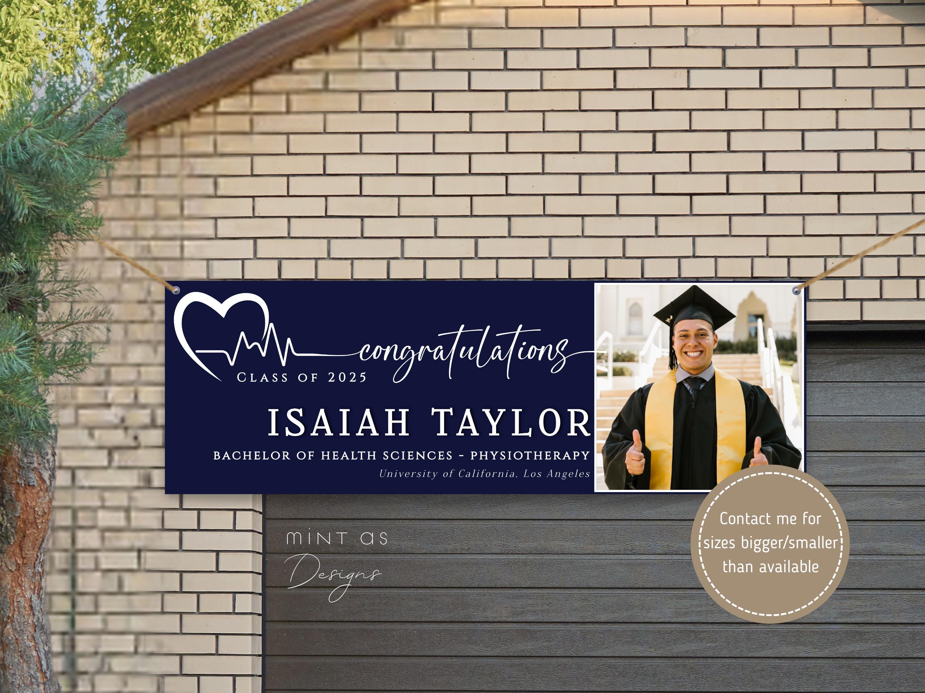Nursing Graduation Banner Template | Editable Large Grad Sign for ...
