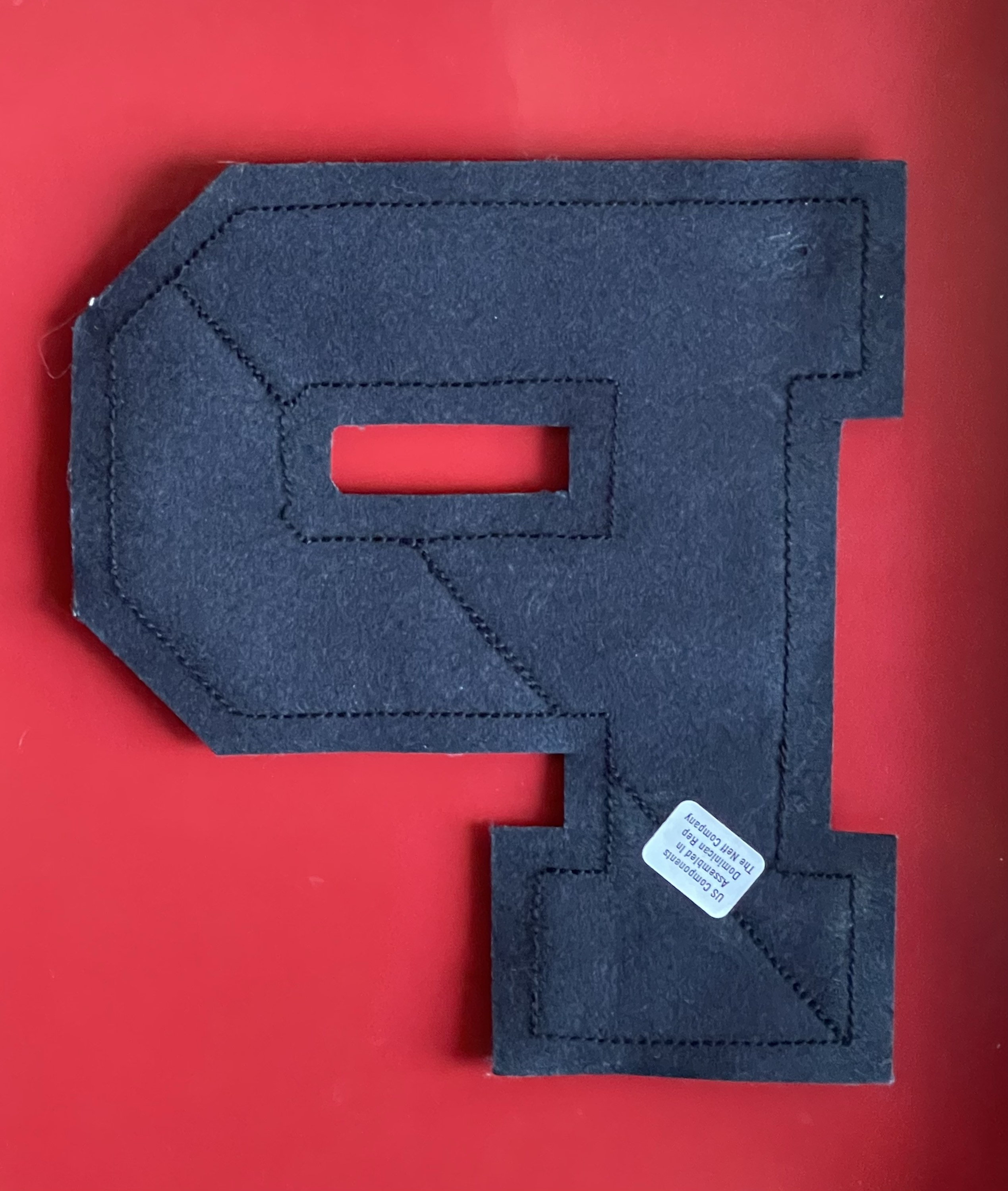 Vintage 2-layer Wool and Split Color Chenille Patch-letter (letters) “P ...