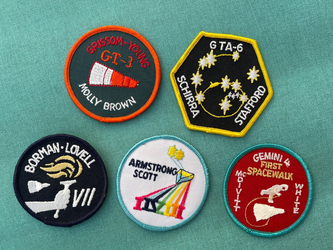 NASA Vintage Gemini Mission Patches-set of 5 - Etsy