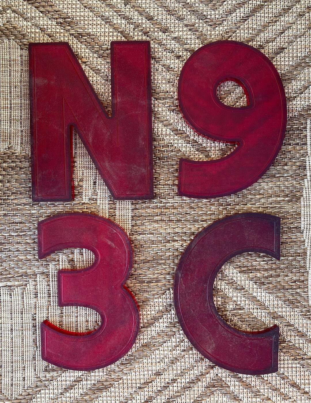 Vintage Set of Four Red 4 Marquee Sign Letters and Numbers - Etsy
