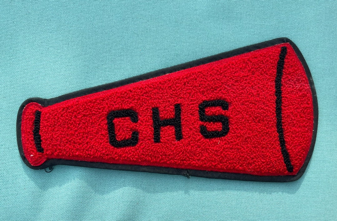 Vintage Chenille Large Patch-megaphone “CHS” Cheer - Etsy