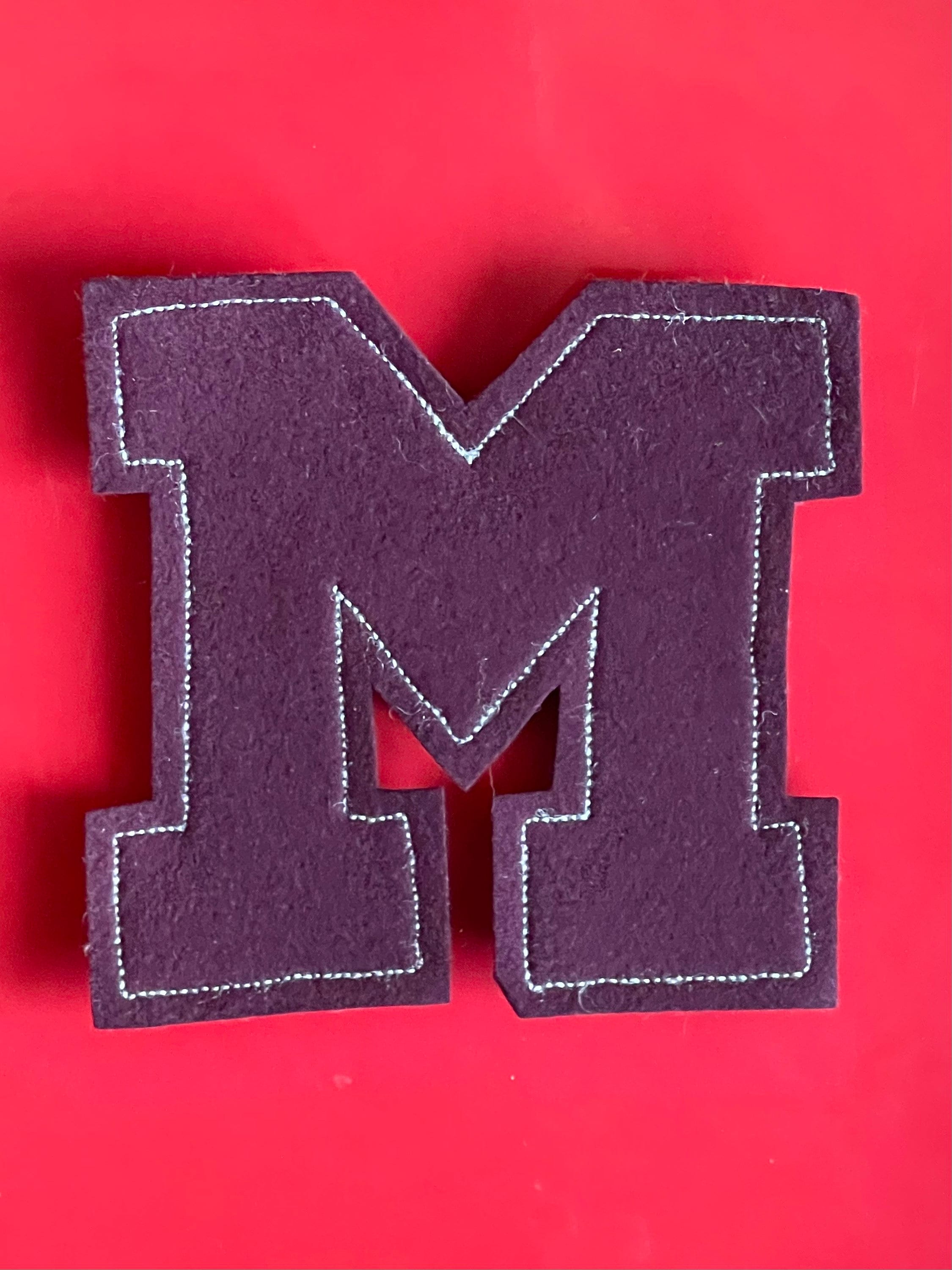 Vintage Chenille Patch-letter (letters) “M” With Baseball Bat - Etsy