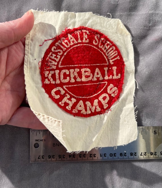 Vintage “Westgate School Kickball Champs” printed pat… - Gem
