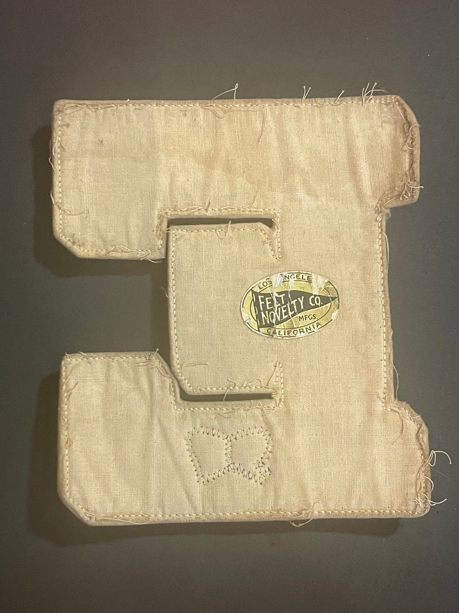 Vintage Chenille Large Patch-letter “E” With Embroidery Lion Icon ...