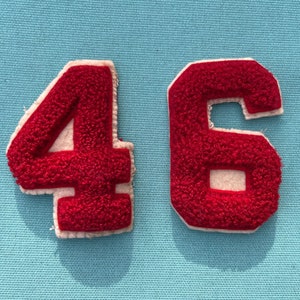 Vintage Chenille Patches Set of 2 Numbers-varsity Letterman “4,6” Small ...