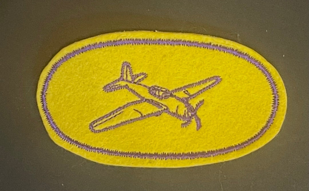 Vintage airplane Flying Embroidered Wool Patch - Etsy