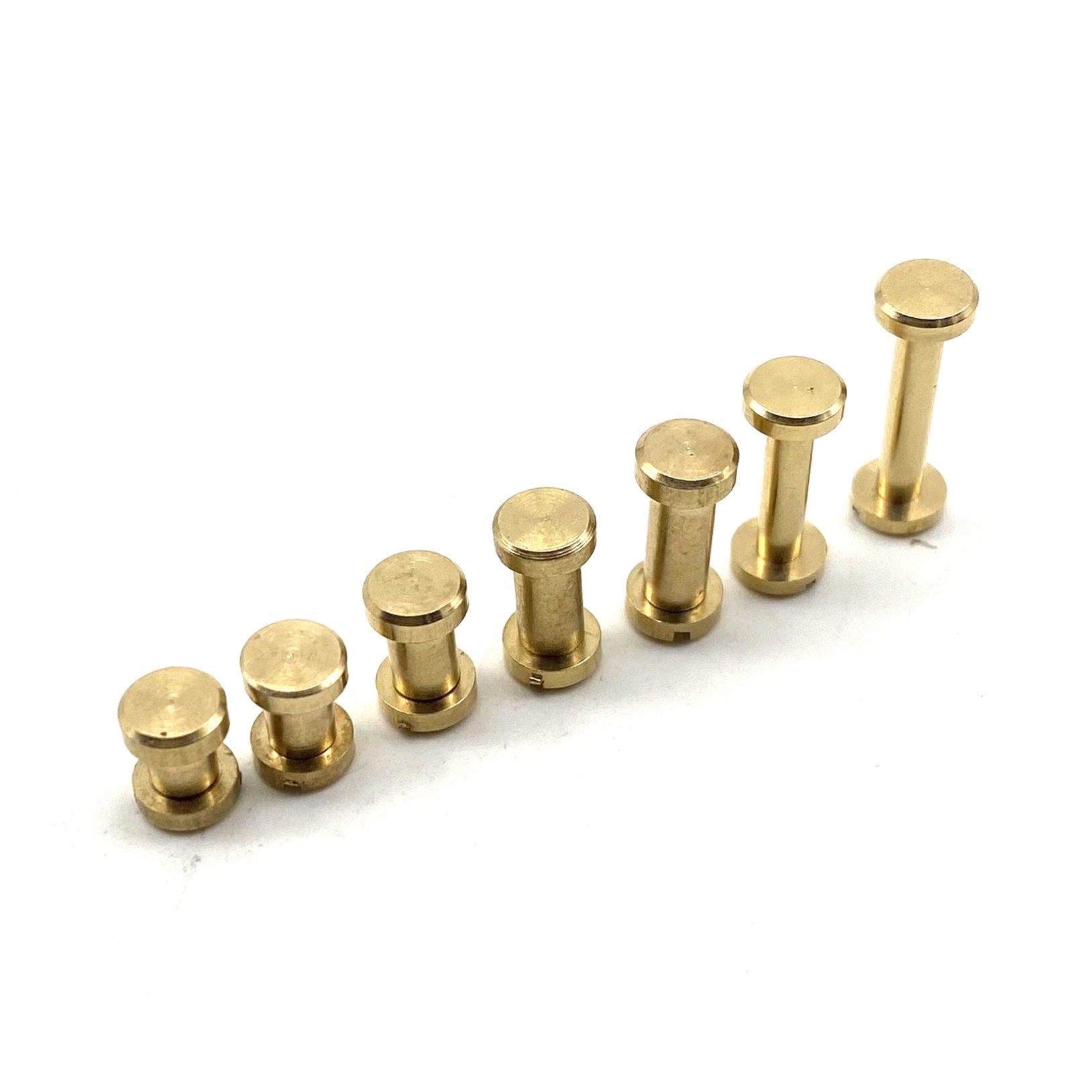 6mm Cap Brass Chicago Screw Rivets Leather Screw Button Book Binding ...