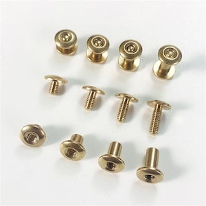 Brass Bullet Rivet Leather Fastener Rivets Chicago Screw Rivets 3.5/5.5 ...