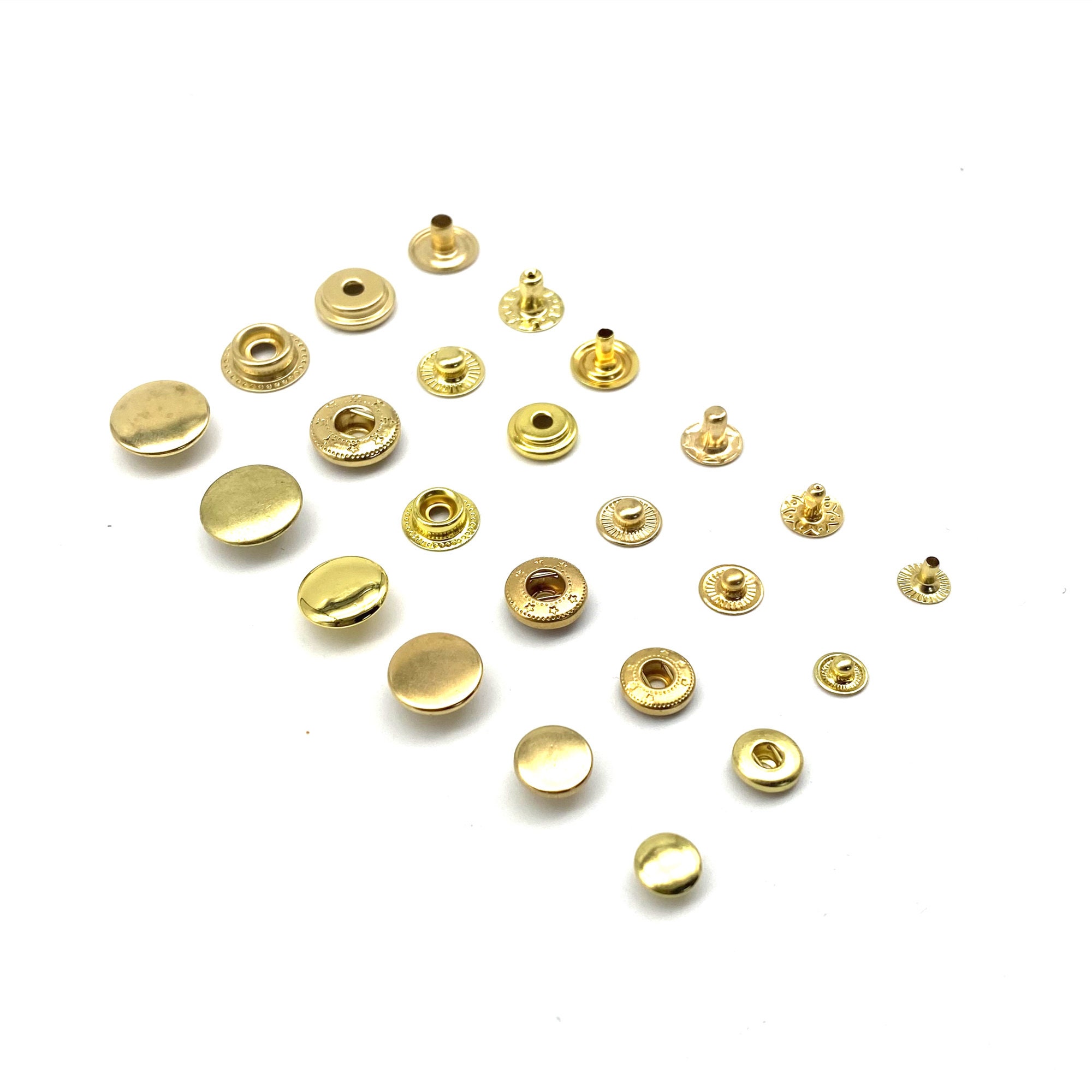 Brass Snap Buttons Leather Fastener Snap Closure - Etsy