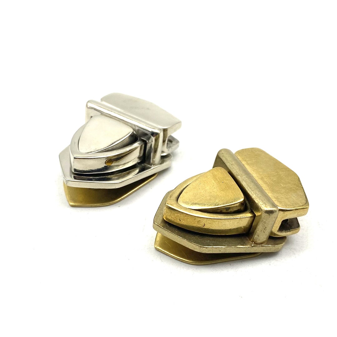 Brass Bag Thumb Tuck Lock Leather Bag Closure,brass Catch Flat Slide ...