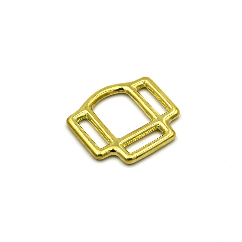 Brass Horse Strap Adjuster Buckle Slider Loop Halter Hardwares 3-way ...