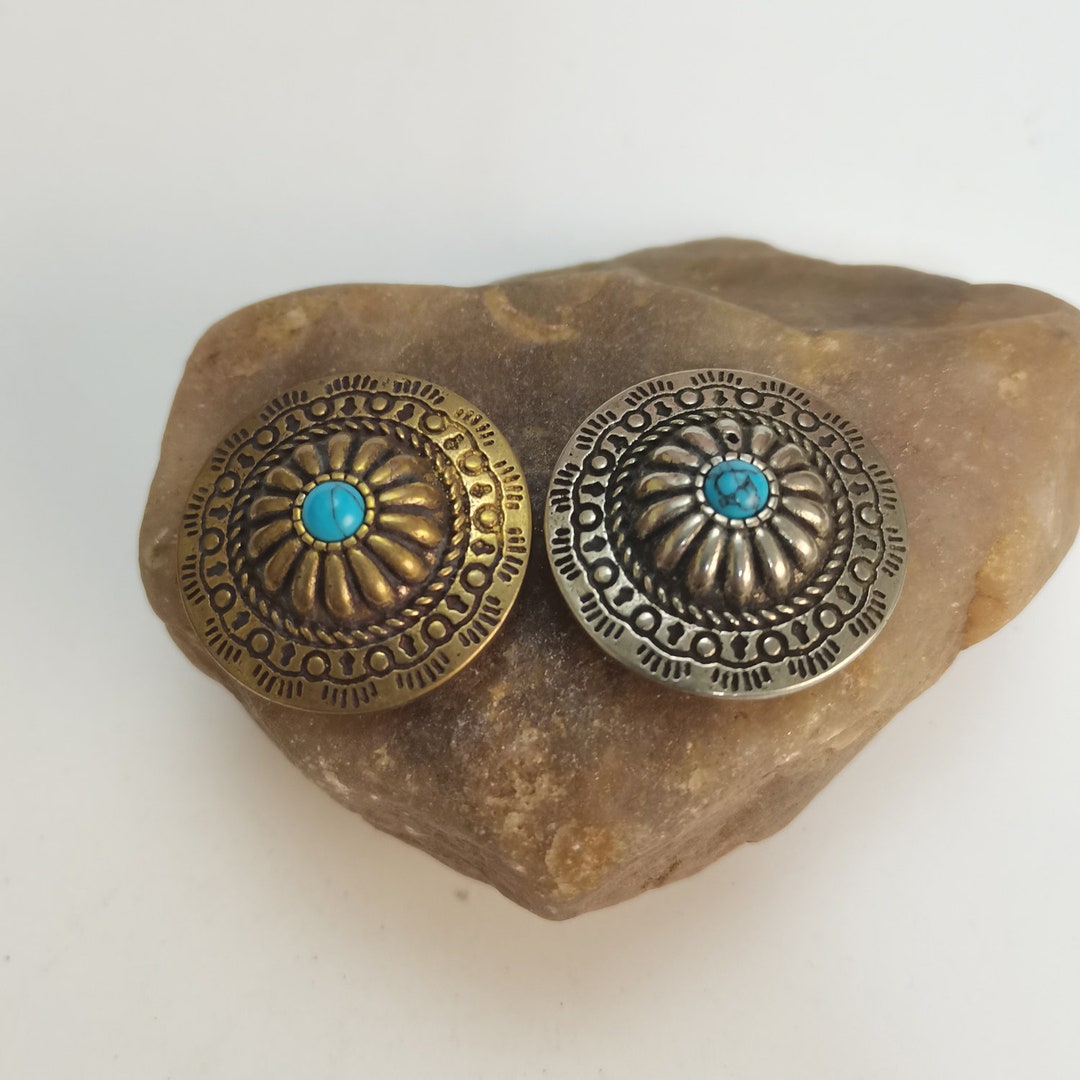 Baroque Style Turquoise Concho Rivets for Leather Goods Embellishment ...