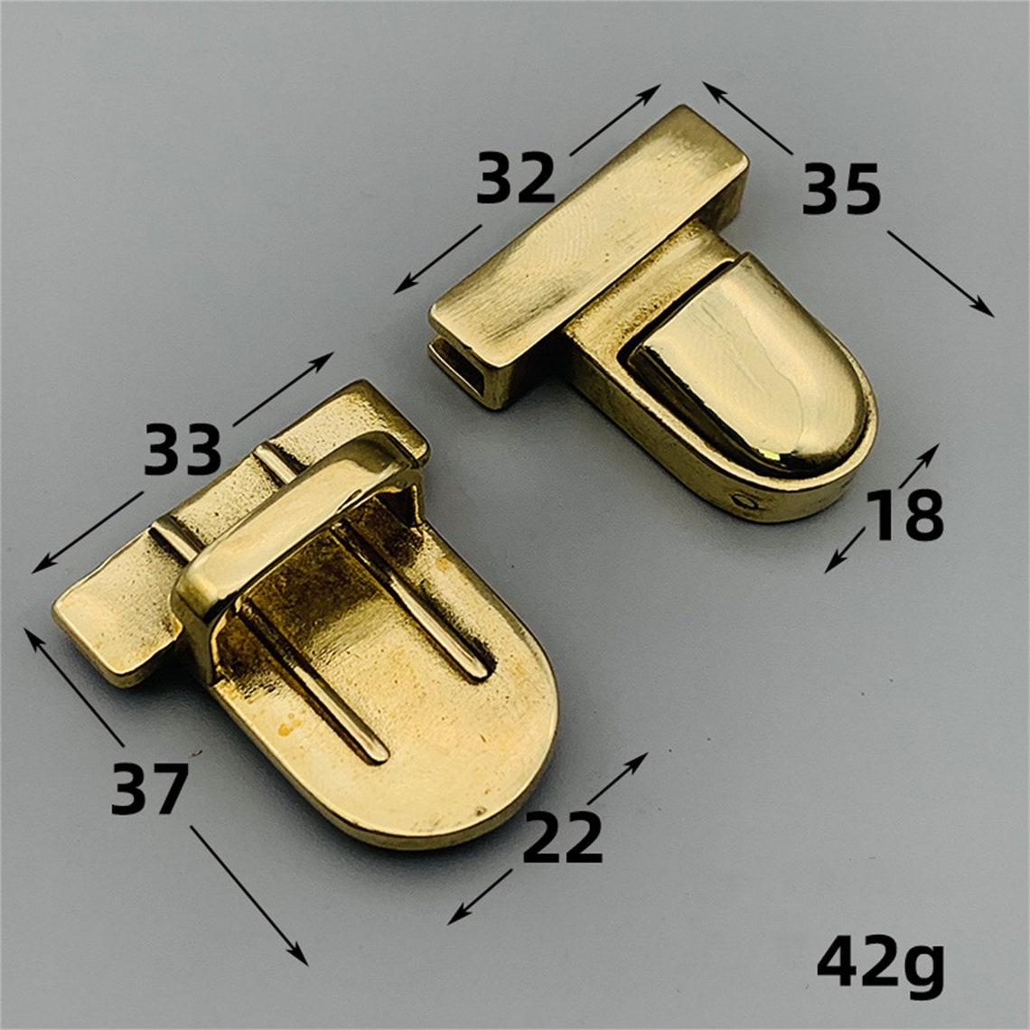 Brass Tuck Lock Leather Bag Thumb Press Lock Luggage Catch Lock - Etsy