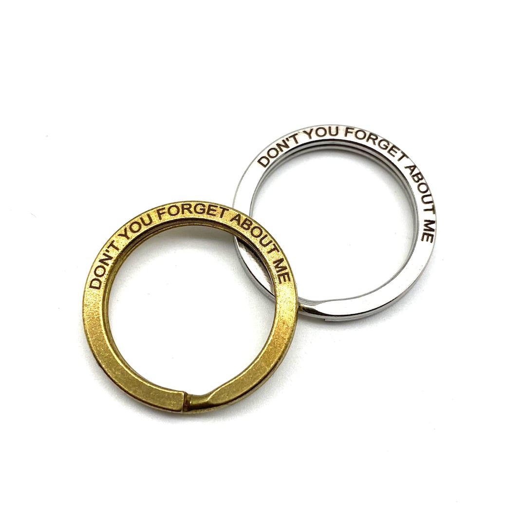 Custom Phrase Key Split Ring,custom Text Keyring,brass&stainless Key ...
