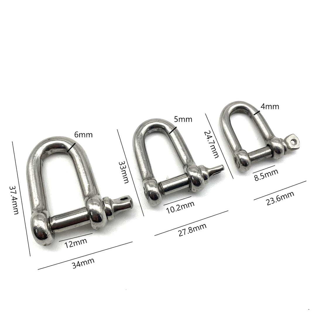 Stainless Shackle PRO D-shackle Rope Carabiner M4/M5/M6 - Etsy