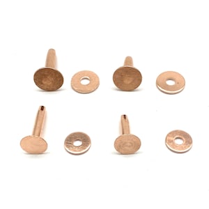 Red Copper Rivets With Burrs,leather Fastener Rivet,wood Work Binding ...