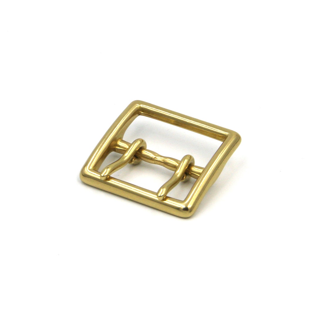 Double Pin Fine Polished Brass Belt Buckle 1 1/2 Inch - Etsy