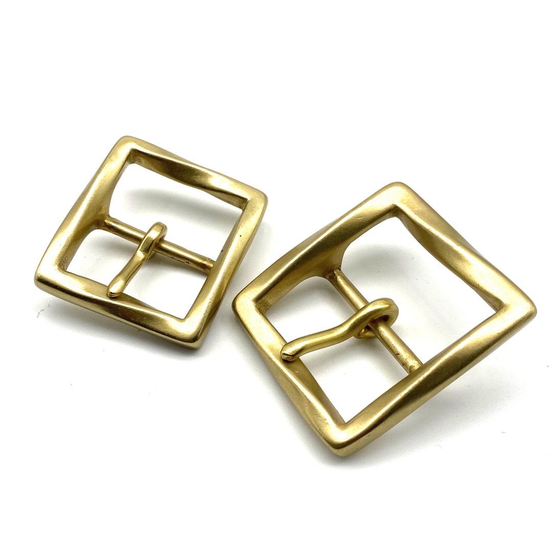 Heavy Twisted Brass Belt Buckle Center Pin Buckle 34/39mm - Etsy