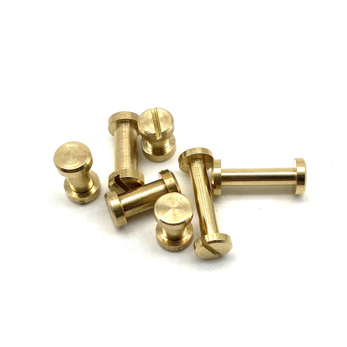6mm Cap Brass Chicago Screw Rivets Leather Screw Button Book Binding ...