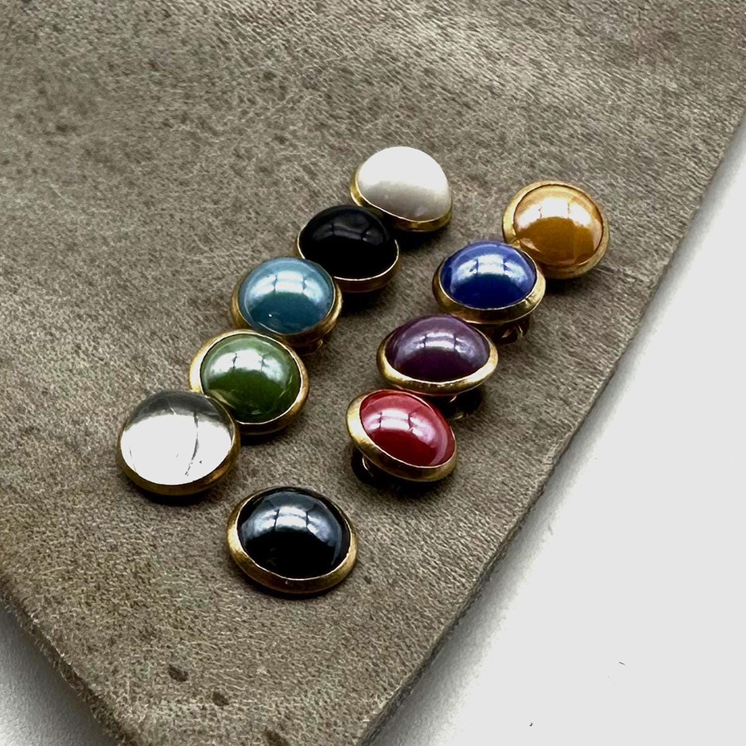 Rhinestone Snap Rivets Button Brass Hammer Drive Rivets 7.5mm Height ...