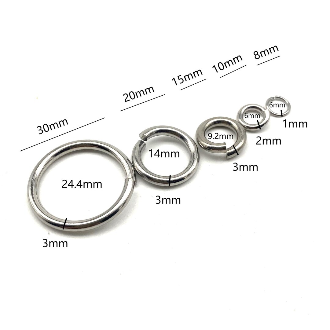 Opened Split Ring Stainless Steel Keyring Jump Ring Chain Connect Rings - Etsy