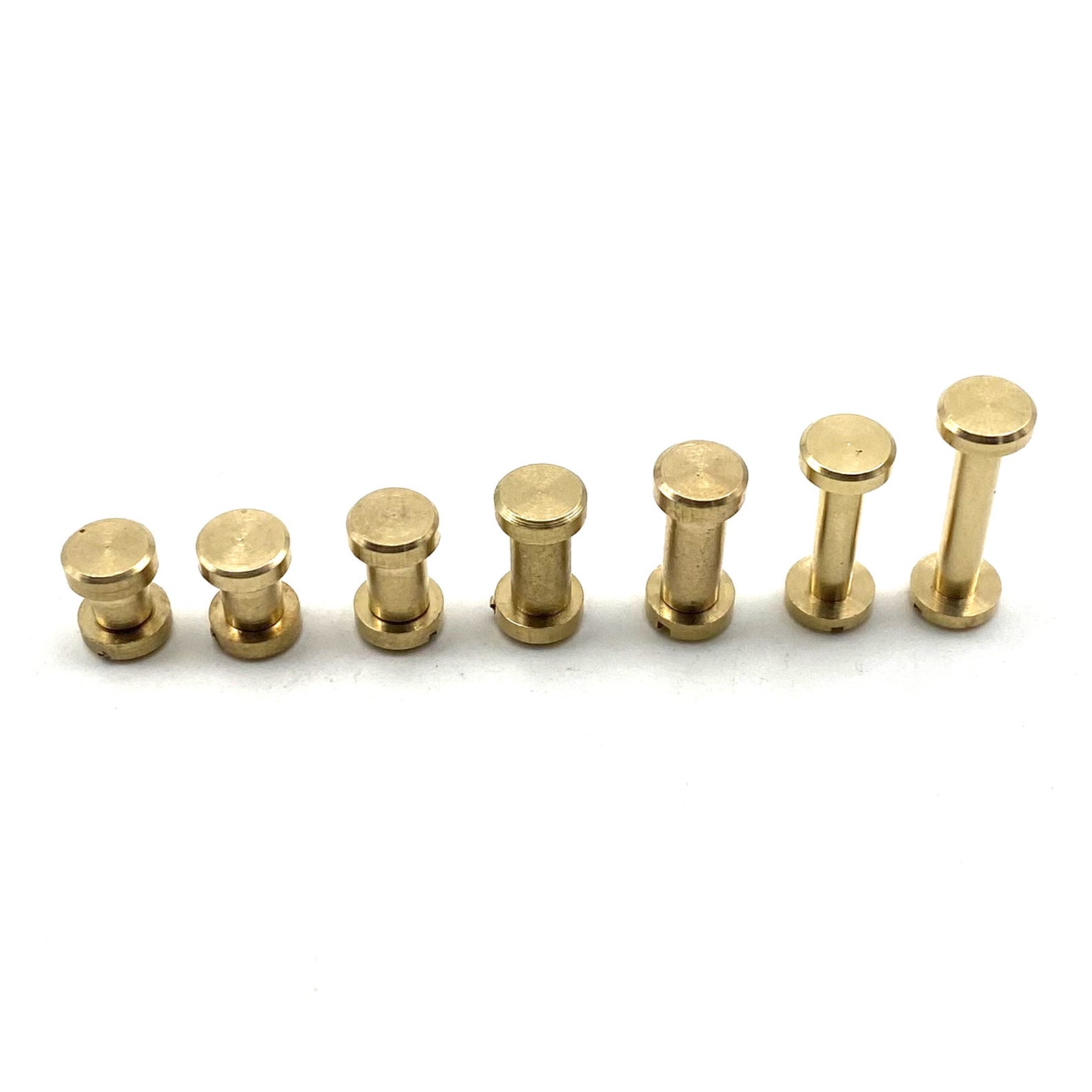 6mm Cap Brass Chicago Screw Rivets Leather Screw Button Book Binding ...