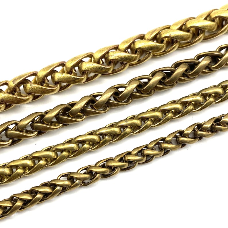 Brass Wheat Chain 4/6/8/10mm Plama Chains Handbag Chain Purse Chain - Etsy