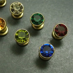 Rhinestone Snap Rivets Brass Hammer Drive Rivets 8 Colors - Etsy