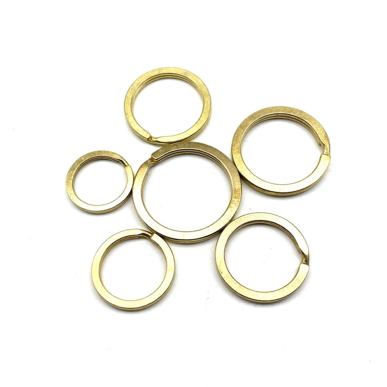 Brass Falt Key Rings Key Split Rings Chain Connected Ring Premium ...