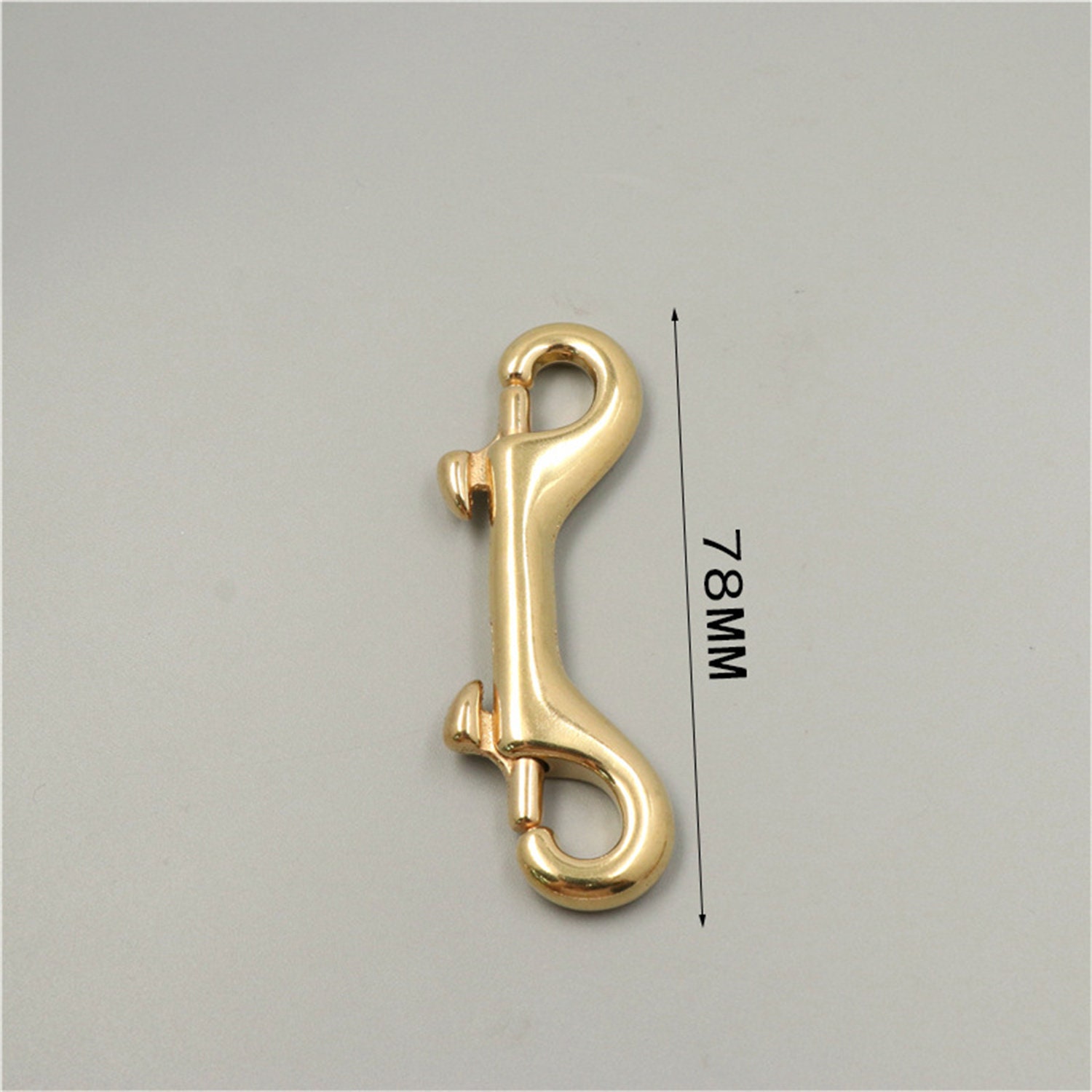 Dog Leash Carabiner,solid Brass Double Head Snap Hook,two Heads Brass ...