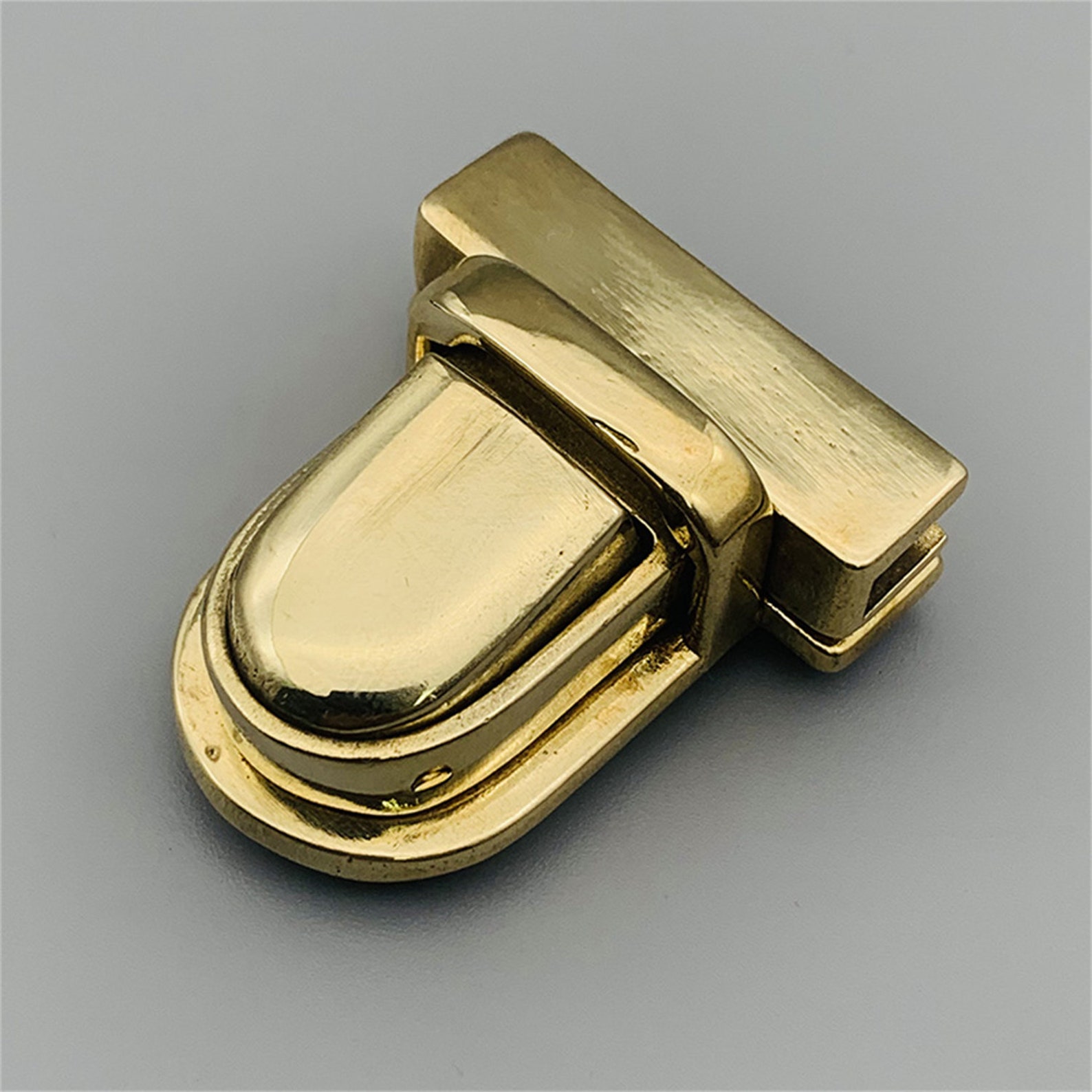 Brass Tuck Lock Leather Bag Thumb Press Lock Luggage Catch Lock - Etsy