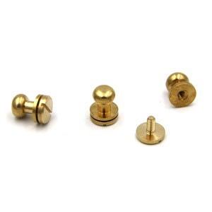 Brass Button Rivets Mushroom Ball Post Rivets Bag Foot Screw Back - Etsy