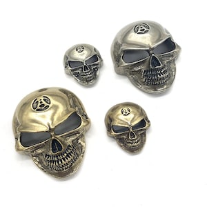 Skull Concho for Motorcycle Saddle Bag,large Brass Conchos Screw Back ...