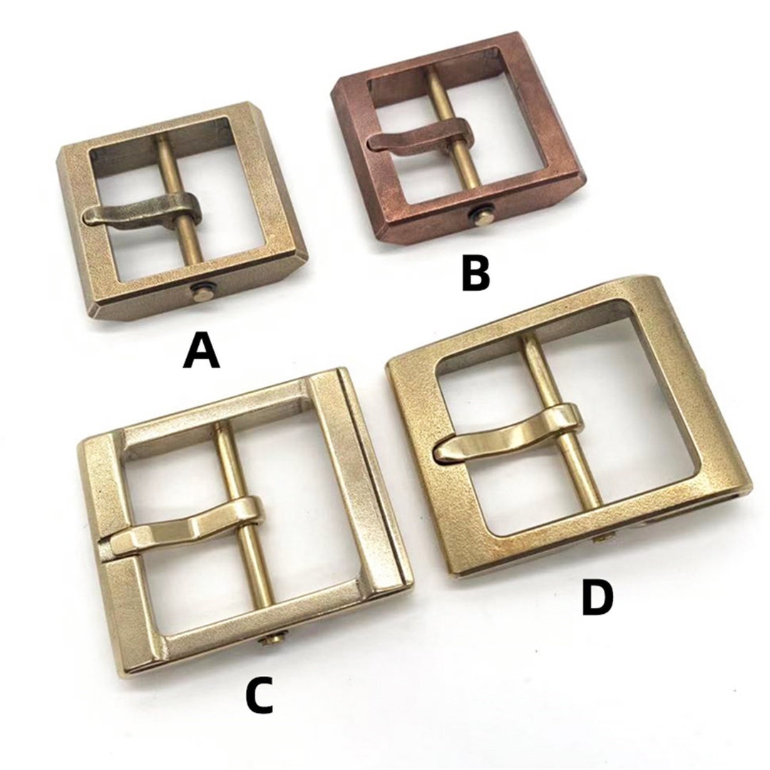 Japanese Design Leather Belt Buckle Detachable CNC Solid Brass Buckles ...