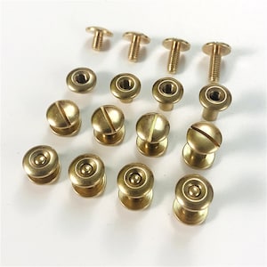 Brass Bullet Rivet Leather Fastener Rivets Chicago Screw Rivets 3.5/5.5 ...