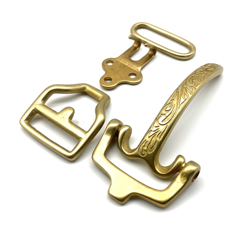 Brass Littleton Cavalry Buckle Genuine Belt Buckle Kit Engraved Ranger ...