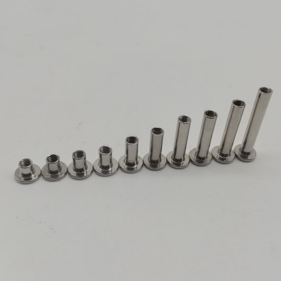4 100mm Stainless Steel Leather Bag Belts Chicago Screws Binding Screw Rivets Etsy UK