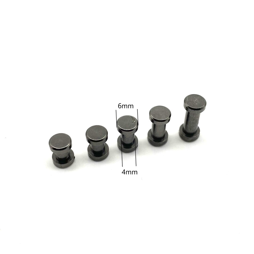 6mm Cap Gun Black Chicago Screw Rivets Leather Screw Button Book ...
